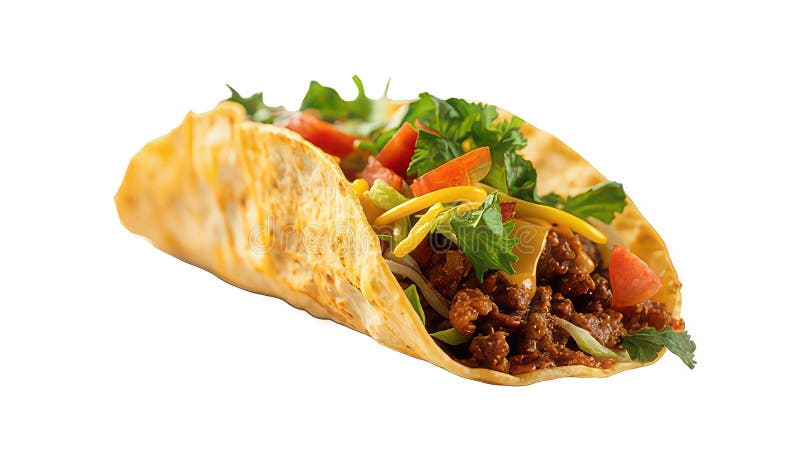 Fresh Tasty Taco. Tasty Quick Snack Stock Illustration - Illustration ...