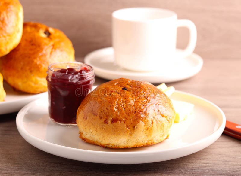 Fresh Tea Cakes with Raisin, Served Stock Image - Image of cakes, food ...