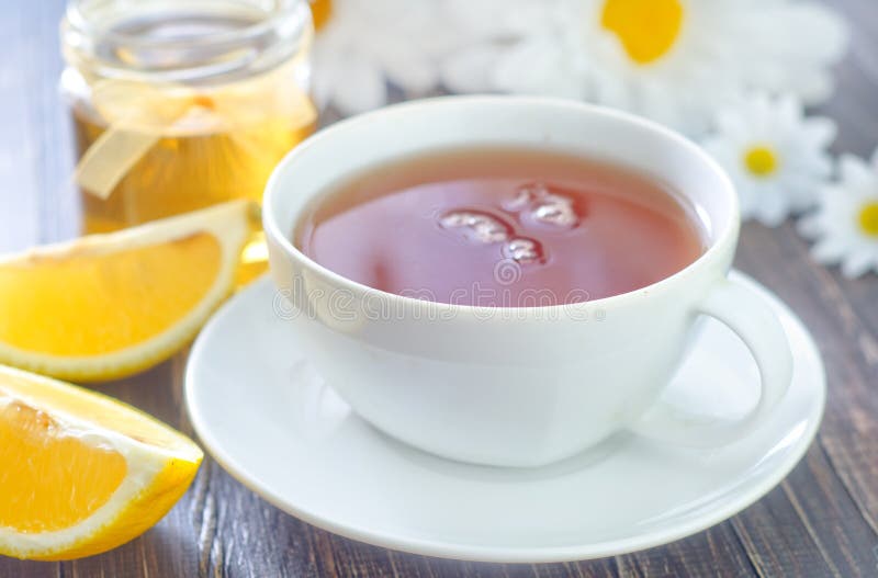 Fresh tea in cup stock image. Image of herb, lemon, chill - 34008687