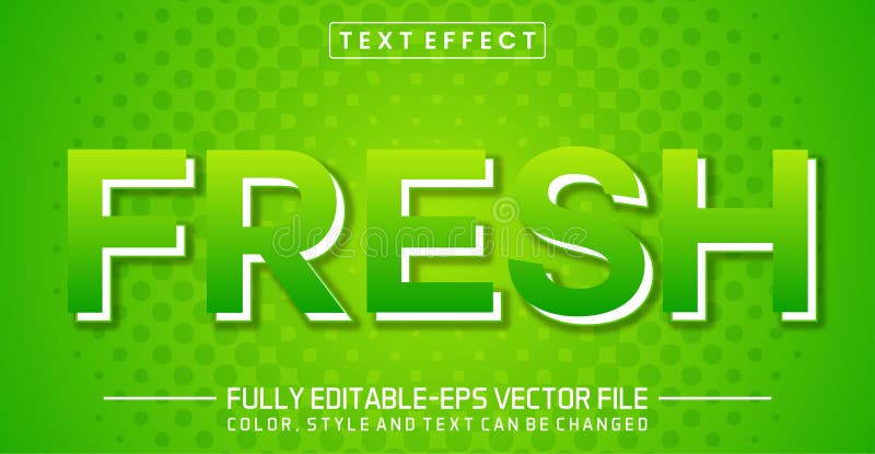 Fresh Text Editable Style Effect Stock Vector - Illustration of sign ...