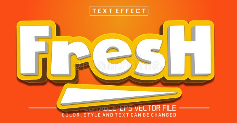 Fresh Text Editable Style Effect Stock Vector - Illustration of ...