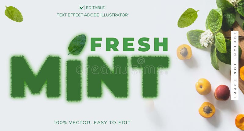 Fresh Text Effect Design Editable Vector Stock Illustration ...