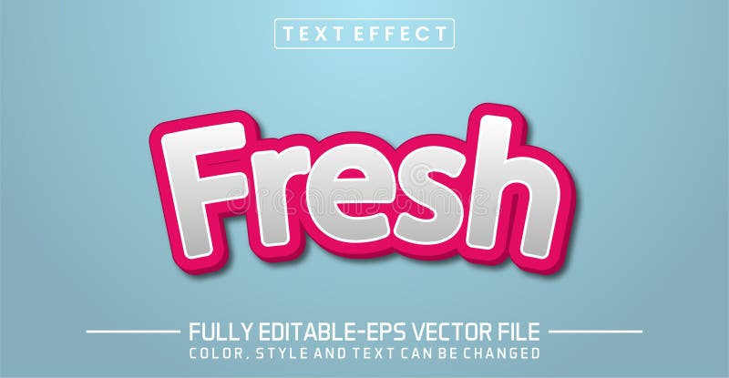 Fresh Text Style Effect Editable Stock Vector - Illustration of letter ...