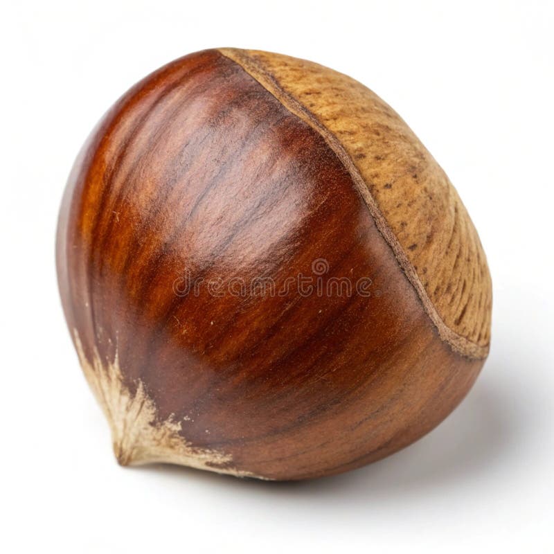 Thai Chestnut Isolated on White Background Stock Illustration ...