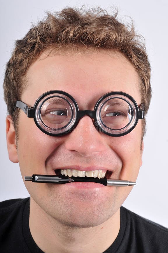 Fresh thinking, nerd, geek stock photo. Image of caucasian - 7881002