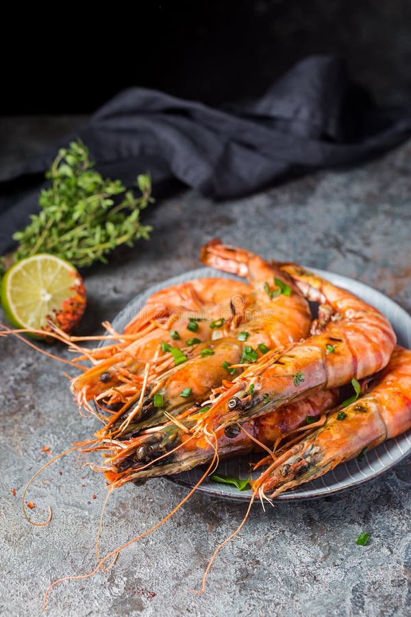 Fresh Tiger Prawn or Shrimp Stock Image - Image of prawns, restaurant ...