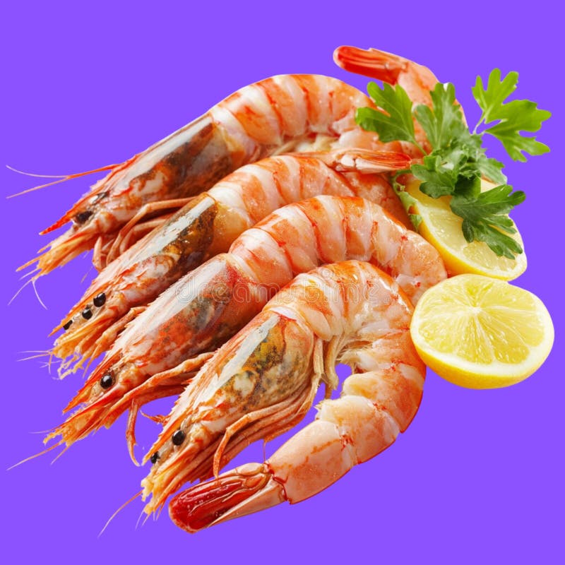 Fresh Tiger Prawns Isolated on a Transparent Background Stock ...