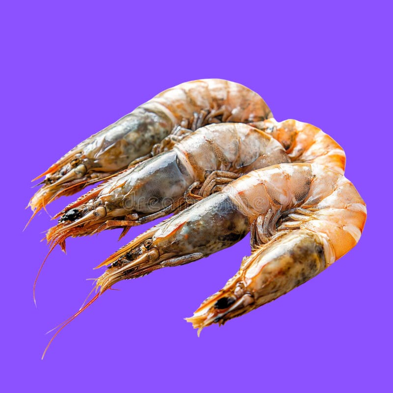 Fresh Tiger Prawns Isolated on a Transparent Background Stock ...