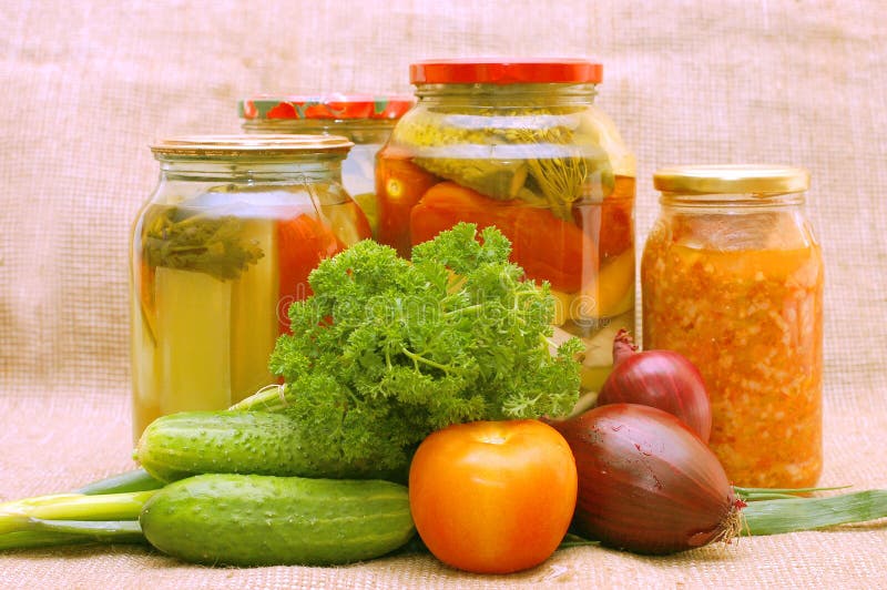 Fresh and Tinned Vegetables Stock Photo - Image of organic, pink: 11793368