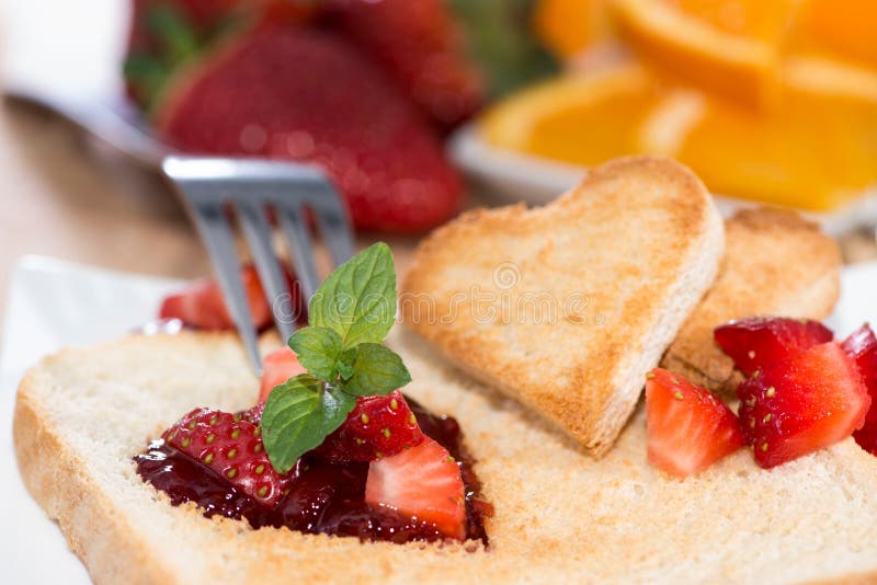 Fresh Toast with Jam (breakfast) Stock Image - Image of sandwich ...