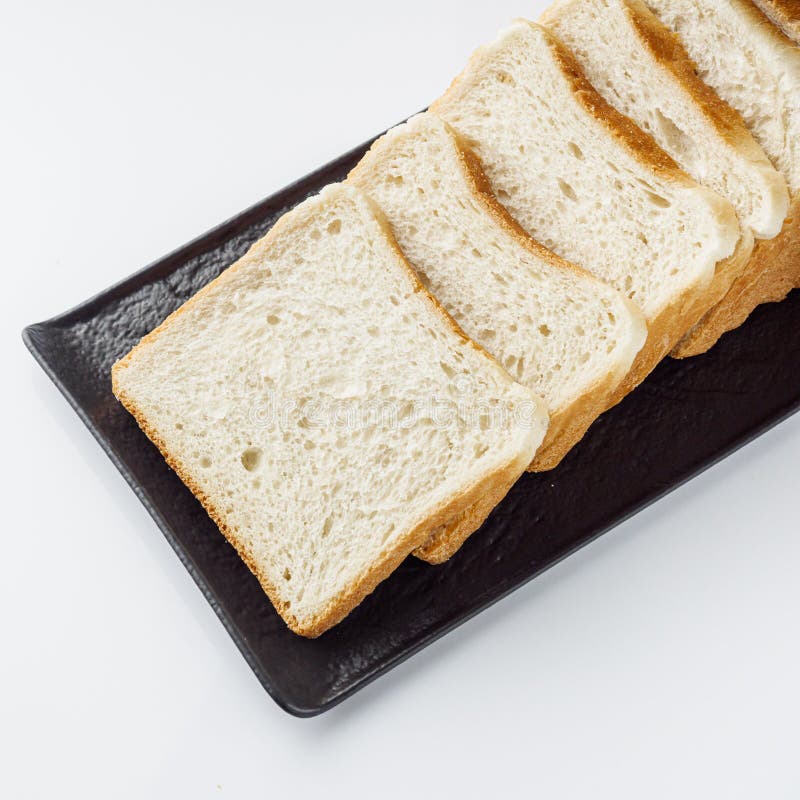 Fresh Toasted Bread on a White Background Stock Photo - Image of bread ...