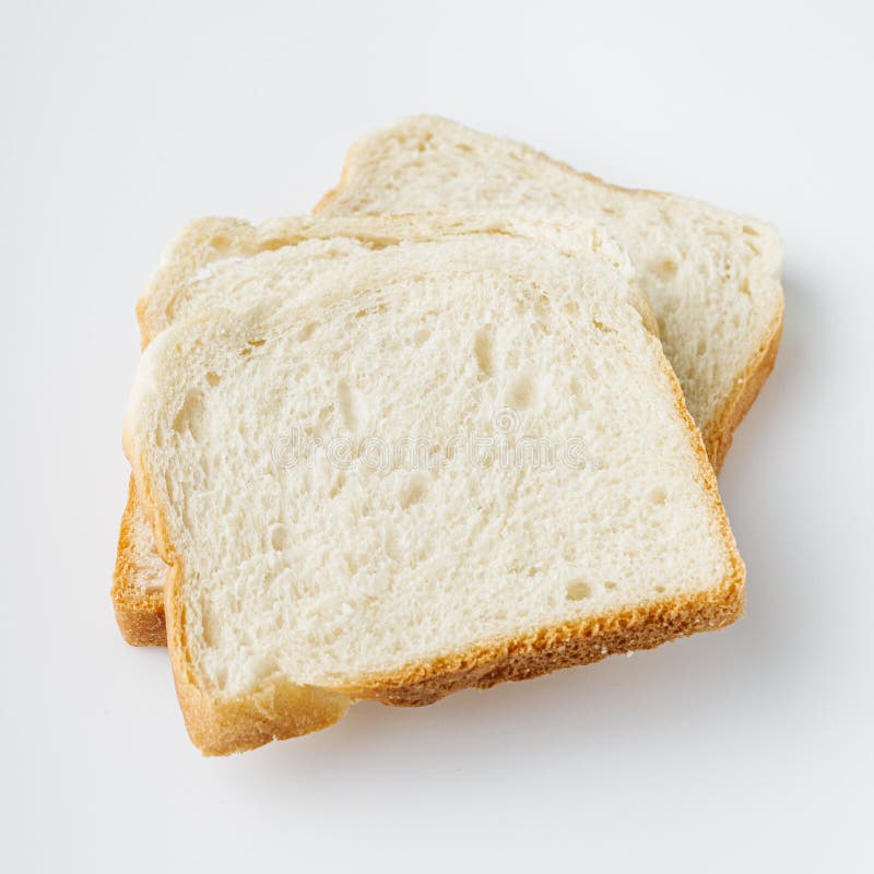 Fresh Toasted Bread on a White Background Stock Photo - Image of ...
