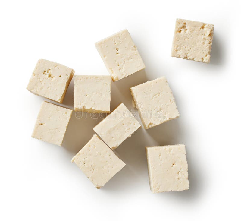 Fresh tofu cheese cubes stock image. Image of organic - 287223793