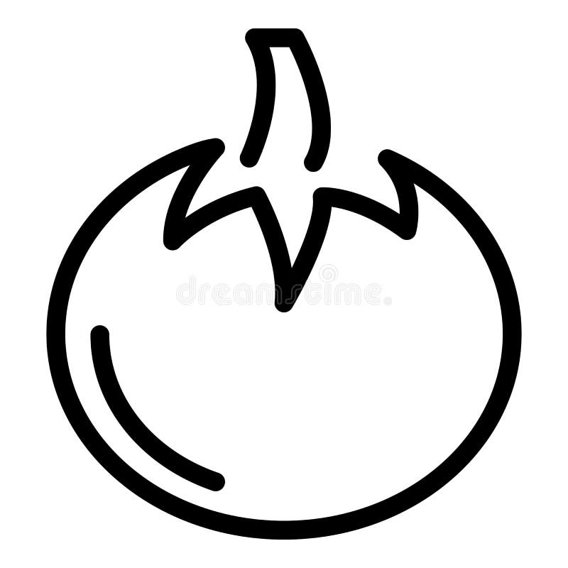 Fresh Tomato Icon, Outline Style Stock Vector - Illustration of healthy ... Fresh Tomato Icon, Outline Style Stock Vector - Illustration of healthy ...