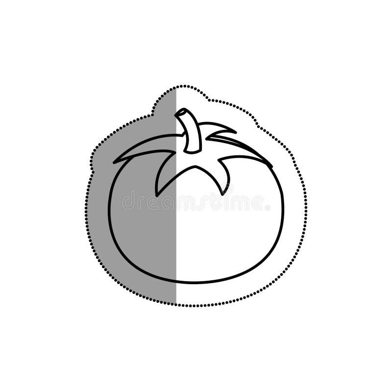 Fresh tomato isolated icon stock illustration. Illustration of ...