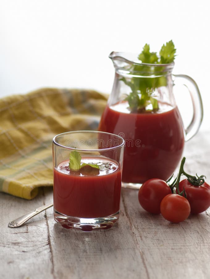 Fresh Tomato Juice with Celery. Stock Image - Image of cold, pepper ...