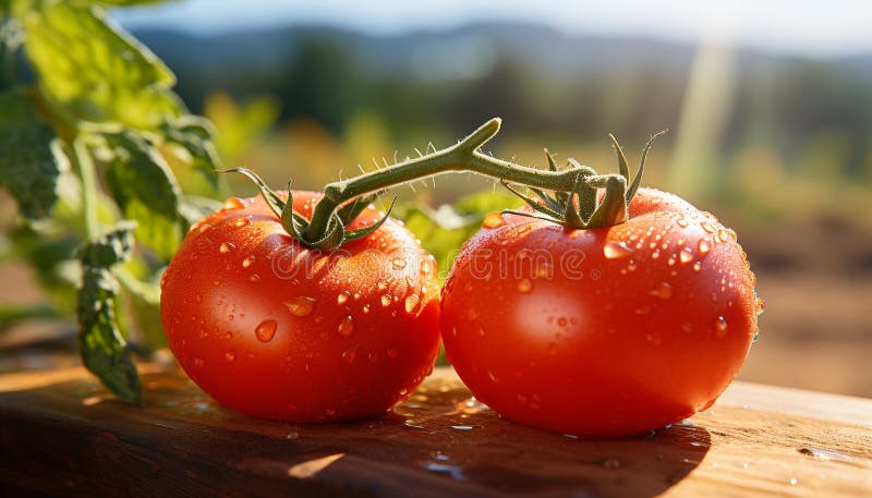 Fresh Tomato, Nature Healthy Gourmet, Ripe and Refreshing Generated by ...