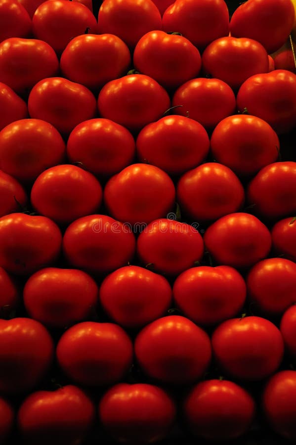 Fresh Tomatoes on Display at a Market in Spain Stock Photo - Image of ...