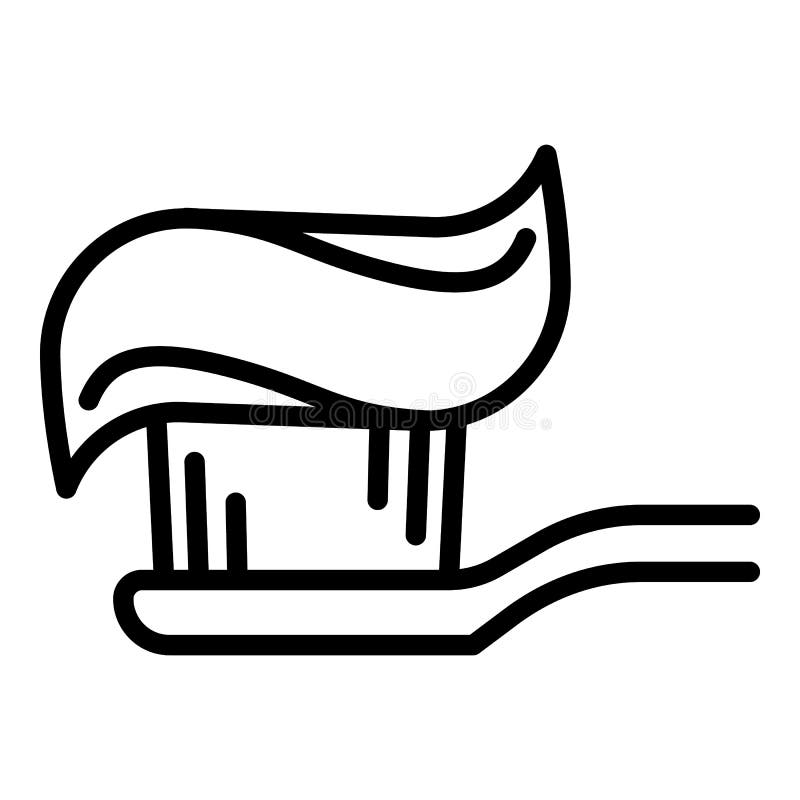 Fresh Toothpaste Icon, Outline Style Stock Vector - Illustration of ...