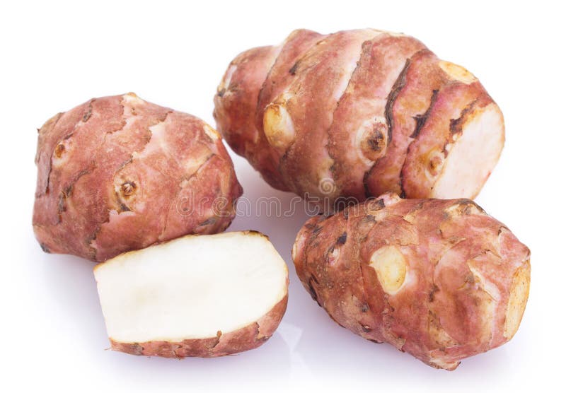 Fresh Topinambur on White Background Stock Image - Image of white ...