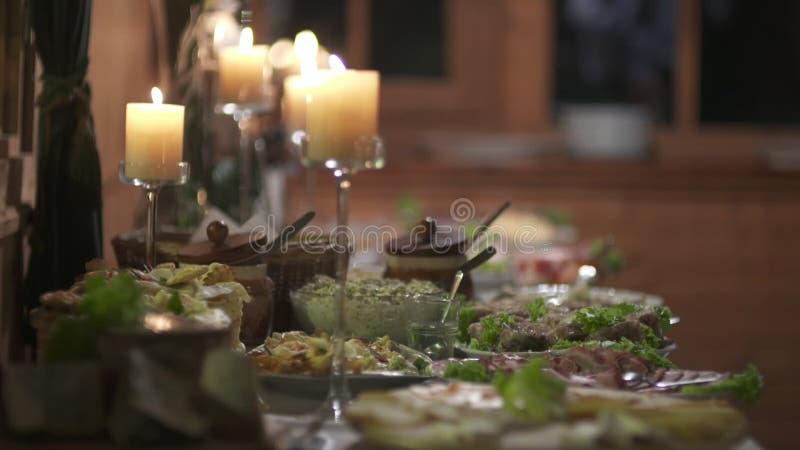 Fresh Traditional Cold Cuts at Wedding Reception Stock Footage - Video ...