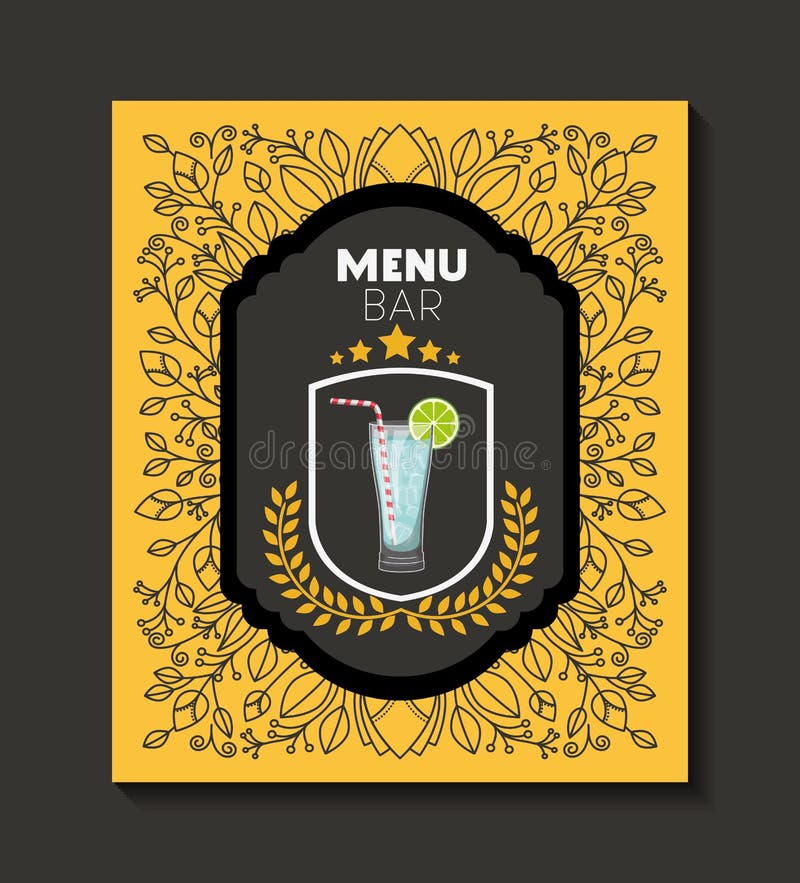 Fresh and Tropical Cocktail Frame Stock Vector - Illustration of ...