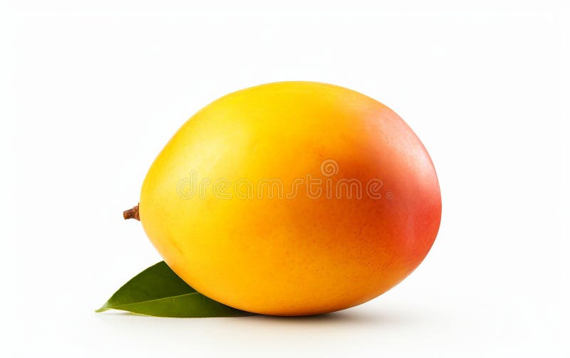 Fresh Tropical Indulgence Mango on White Background Stock Photo - Image ...