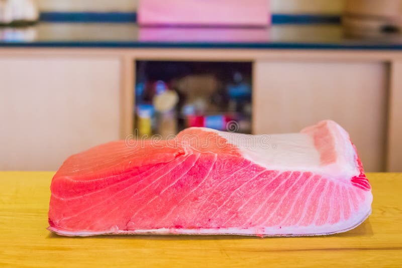 Fresh Raw Tuna Fillet Isolated on White Stock Photo - Image of japan ...