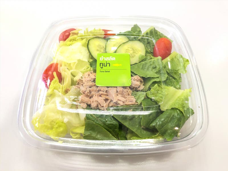 Fresh Tuna Salad in Container Ready To Eat Stock Photo - Image of omega ...