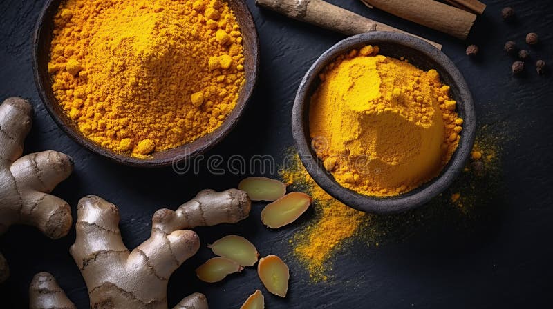 Fresh Turmeric, Curcuma, Tumeric Roots, AI Generated Image Stock ...
