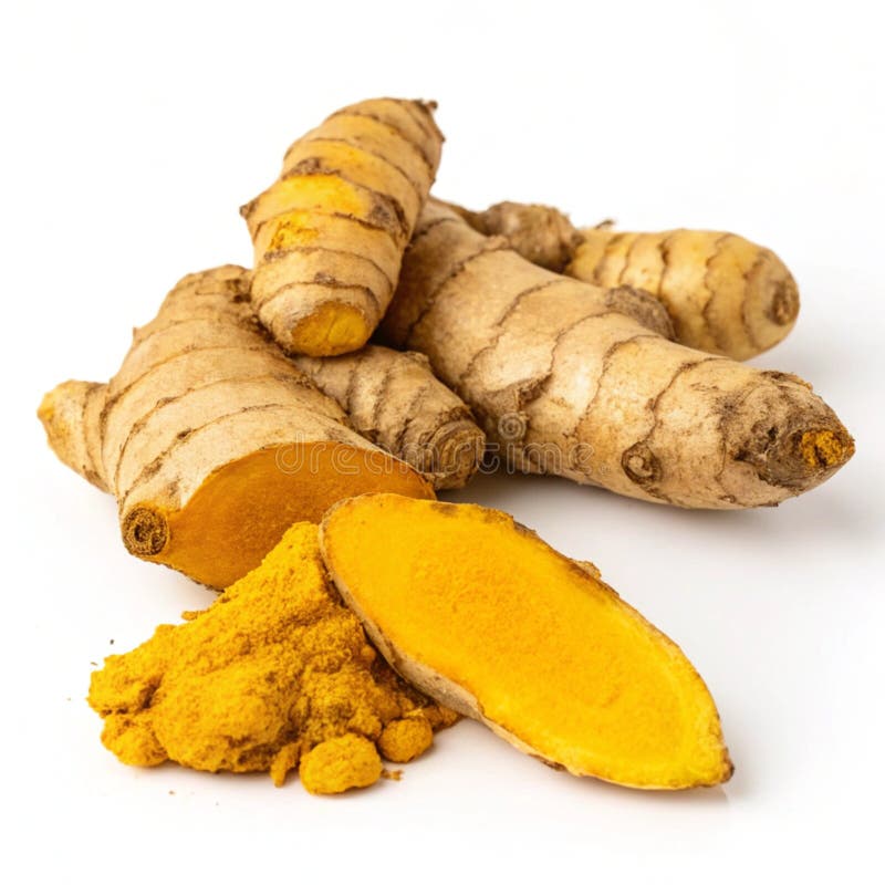 Fresh Turmeric Root on Transparent Background Stock Illustration ...