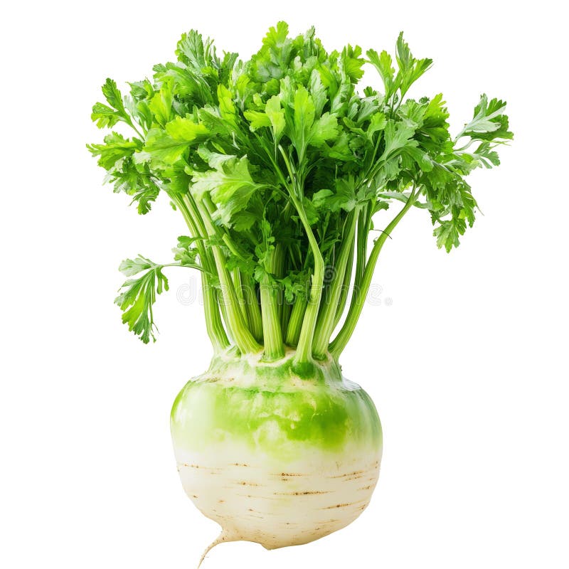 Fresh Turnip Root Vegetable with Green Leaves Isolated Stock ...