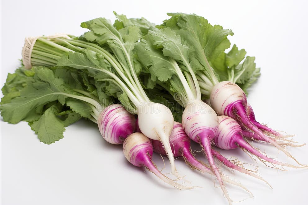 Fresh Turnips on Clean White Background for Eye Catching Advertisements ...