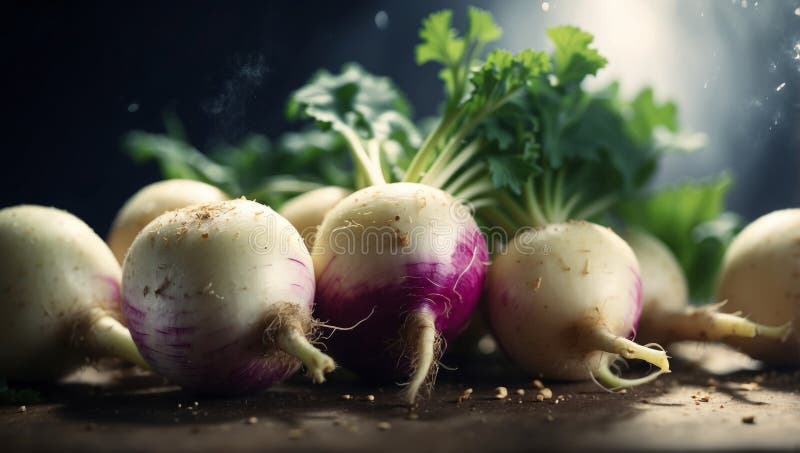 Fresh Turnips Star in Rustic Cooking White Crunchy Root Vegetables ...