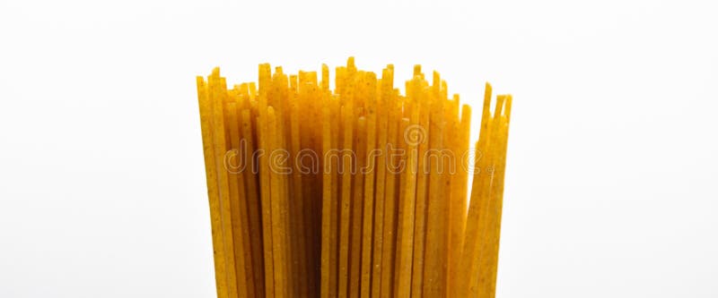 Fresh Uncooked Gold Colored Stick Pasta Stock Photo - Image of flour ...