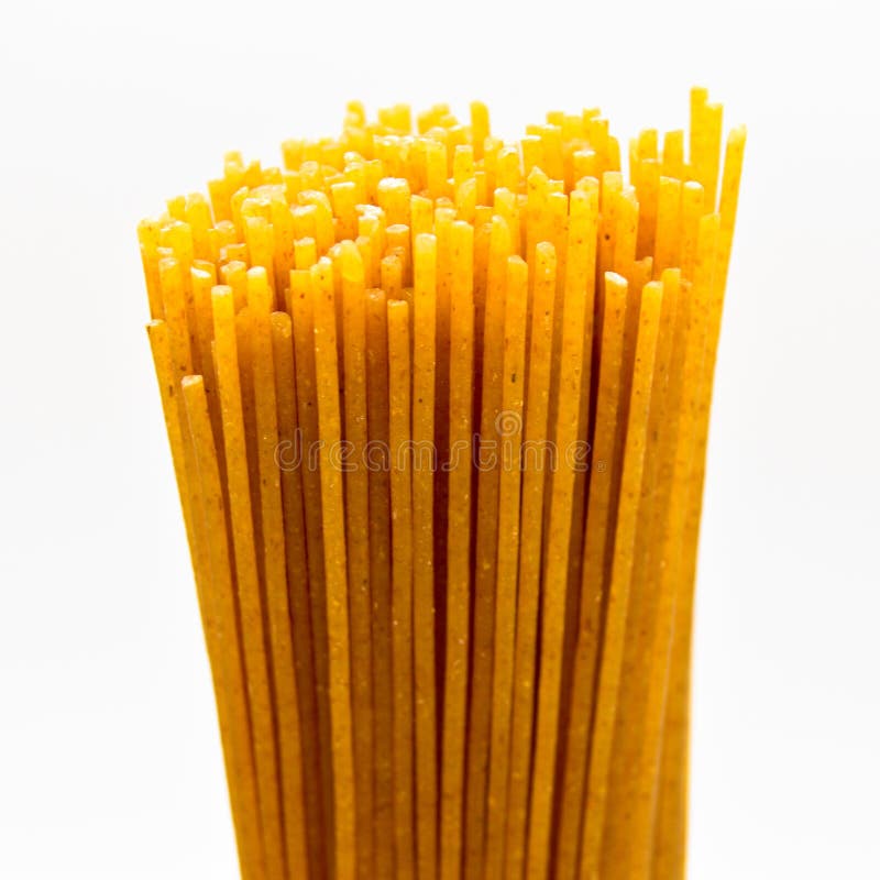 Fresh Uncooked Gold Colored Stick Pasta Stock Image - Image of cookery ...