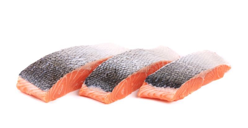 Fresh Uncooked Red Fish Fillet Slices. Stock Image - Image of fresh ...