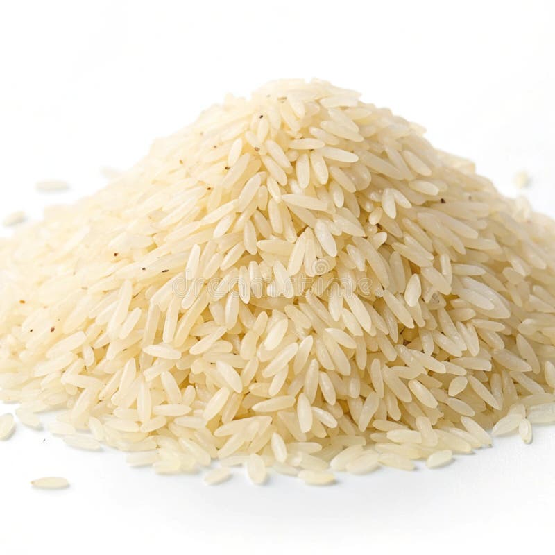 Fresh Uncooked Rice Heap Isolated on Transparent Background Stock ...