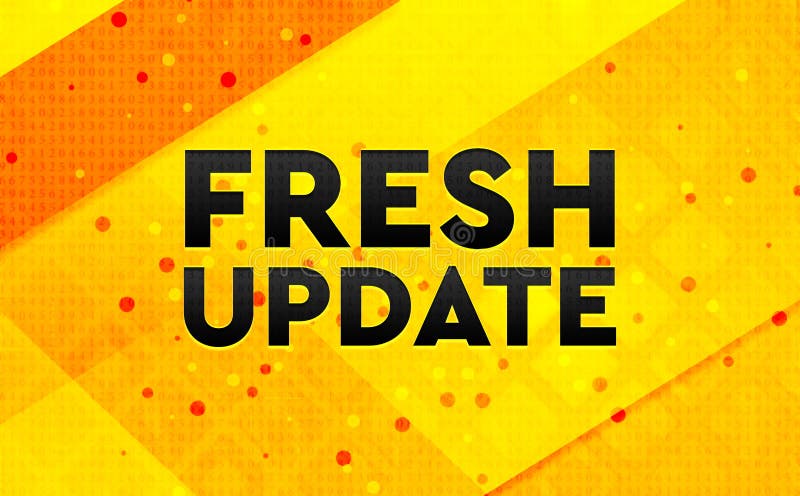 Fresh Update Abstract Digital Banner Yellow Background Stock ...