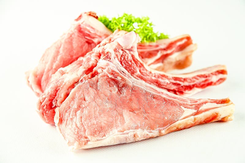 Fresh Veal Chop from the Butcher Stock Photo - Image of lean, pepper ...