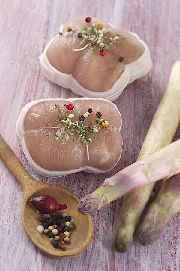 Veal Roulade with Ham and Bacon Stuffing Stock Image - Image of pork ...