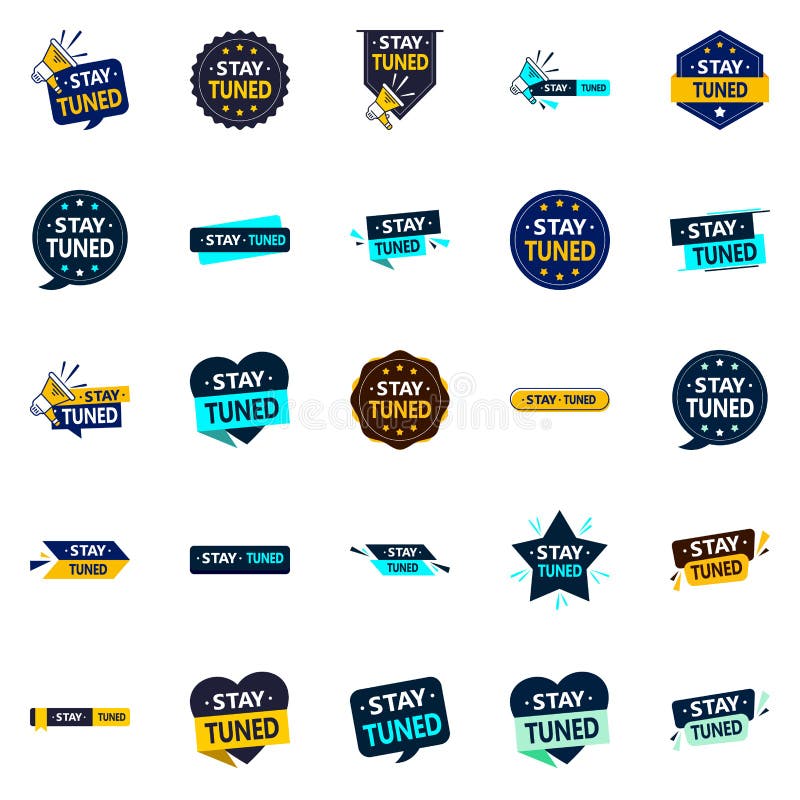 25 Fresh Vector Designs for a New and Exciting Look Stay Tuned Stock ...