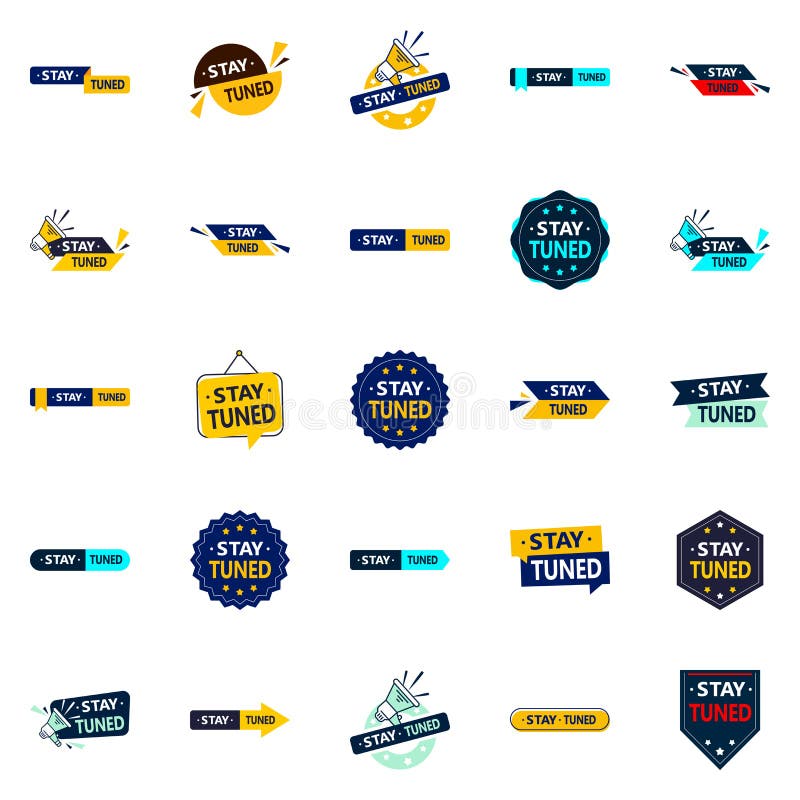 25 Fresh Vector Designs for a New and Exciting Look Stay Tuned Stock ...