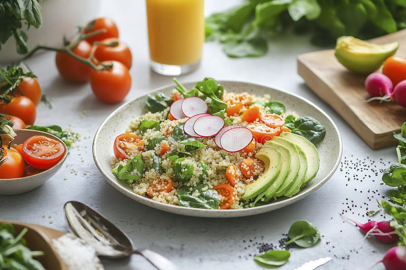 Fresh Vegan Ingredients in Full Spectrum Stock Image - Image of diet ...