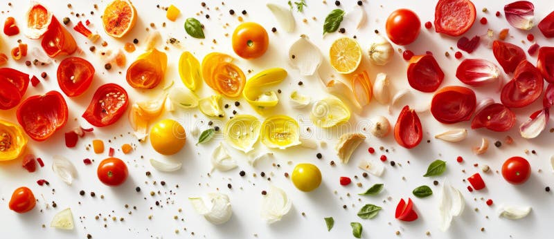 Fresh Vegetable Array Featuring a Vibrant Rainbow of Healthy and ...