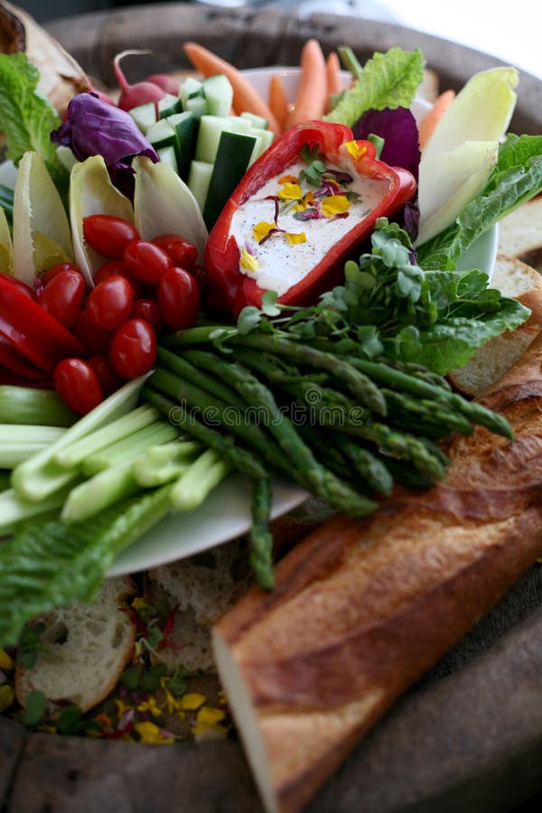 Fresh Vegetable Crudite Platter Stock Photo - Image of green, catering ...