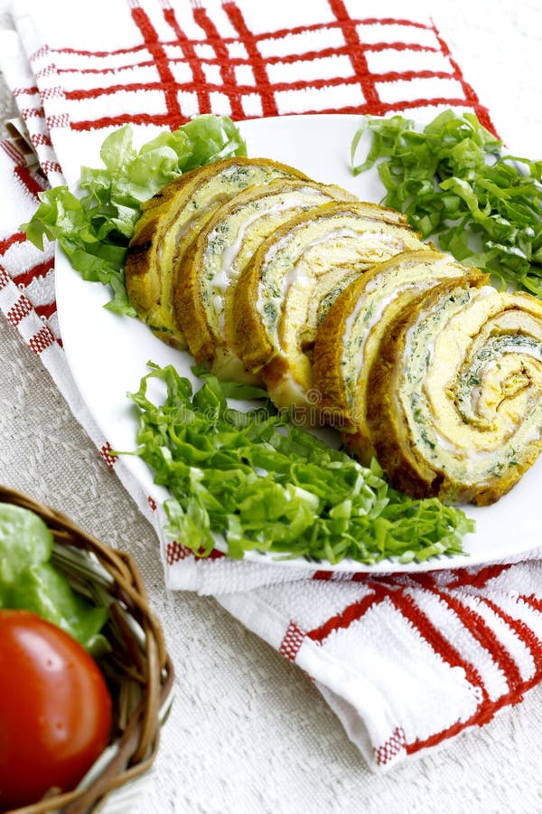 Fresh vegetable roulade stock photo. Image of parsley - 32526366