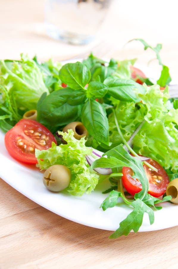 Fresh vegetable salad stock image. Image of sliced, healthy - 24877257