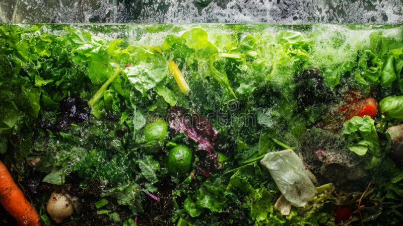 Fresh Vegetable Scraps and Greens Decomposing in Clean Environment ...