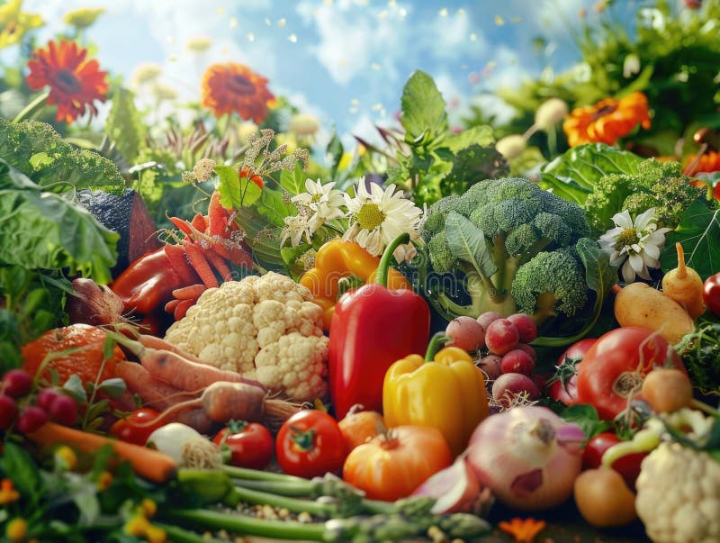 Fresh vegetable selection stock image. Image of diet - 372007435